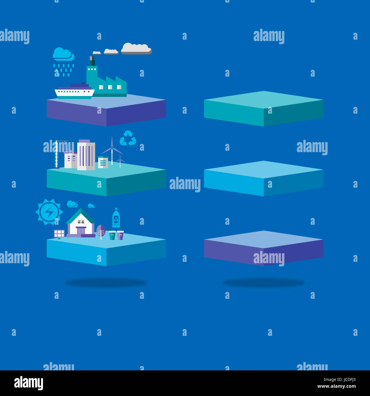 Infographic diagrams with elements related to environmental protection ...
