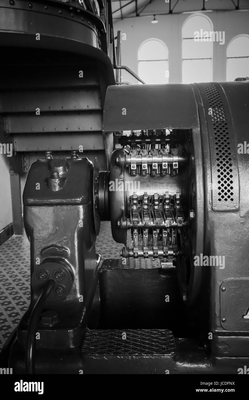Electric motor industry manufacturing Black and White Stock Photos ...