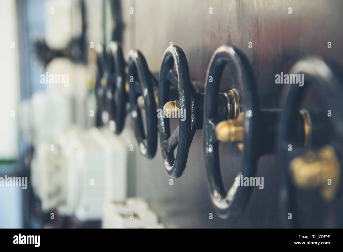 control panel machine with levers in a factory Stock Photo - Alamy