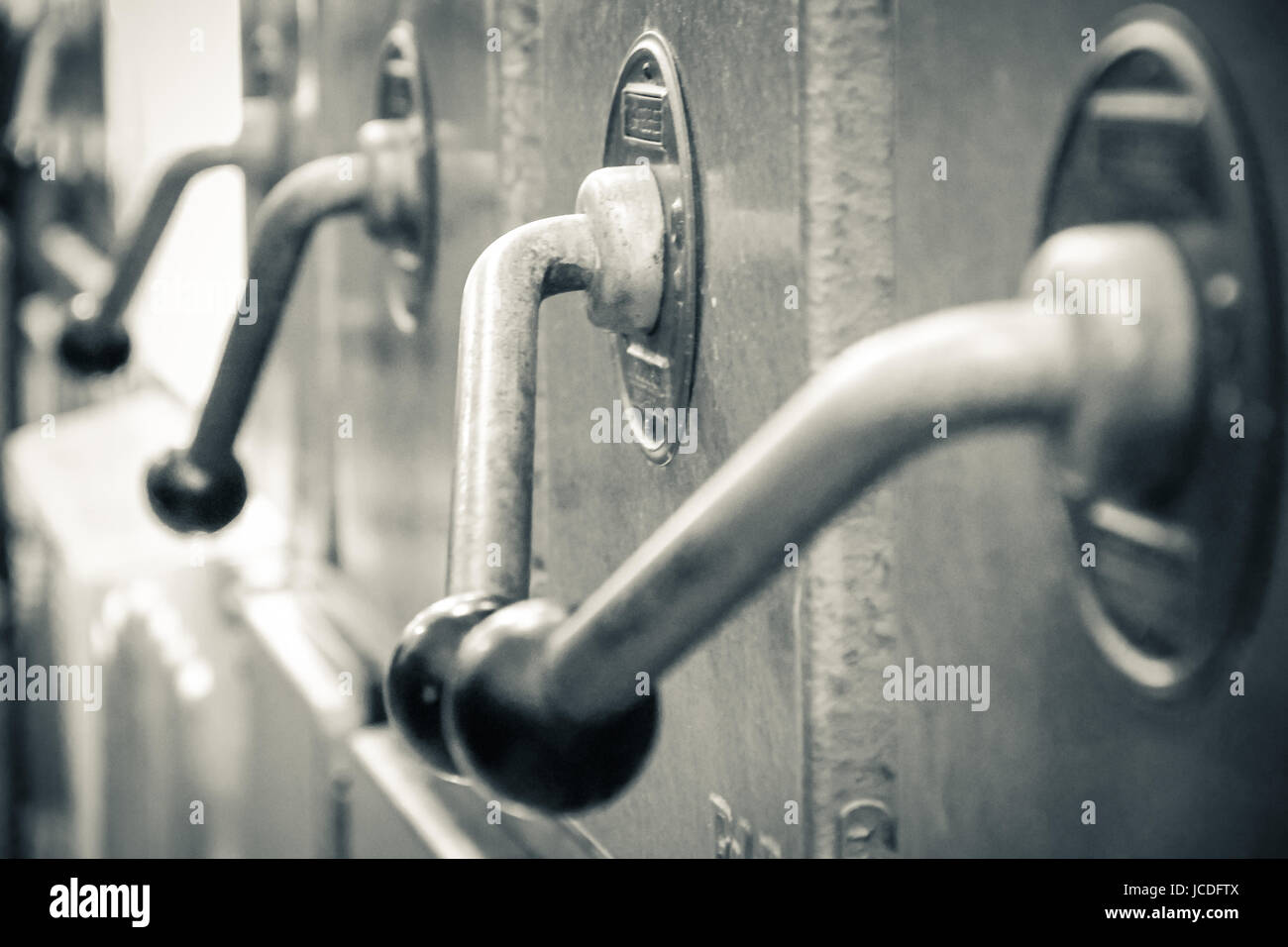 control panel machine with levers in a factory Stock Photo - Alamy