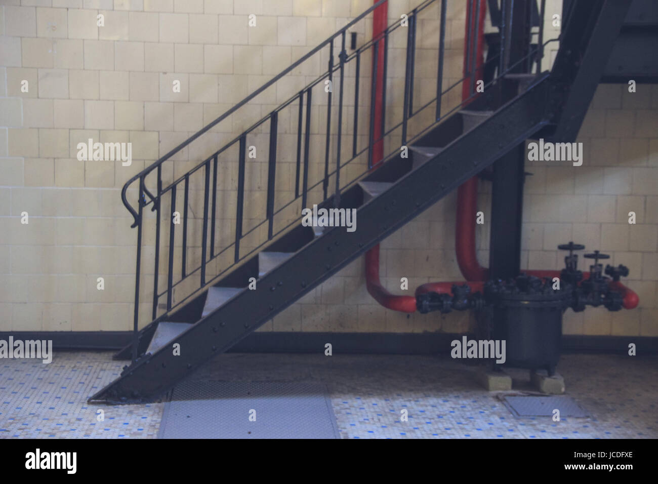 Metal Stairs from an old factory Stock Photo - Alamy