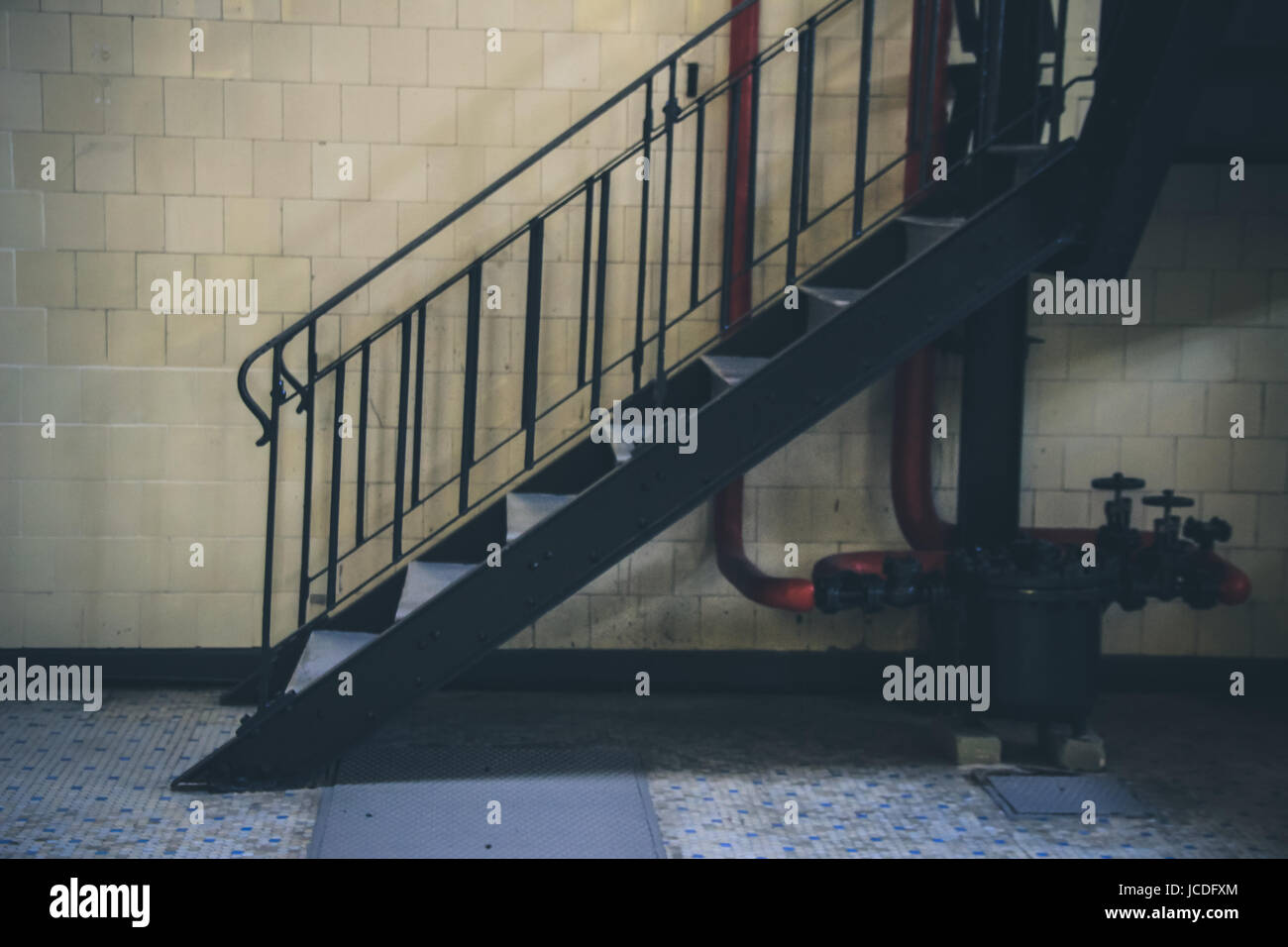 Metal Stairs from an old factory Stock Photo - Alamy