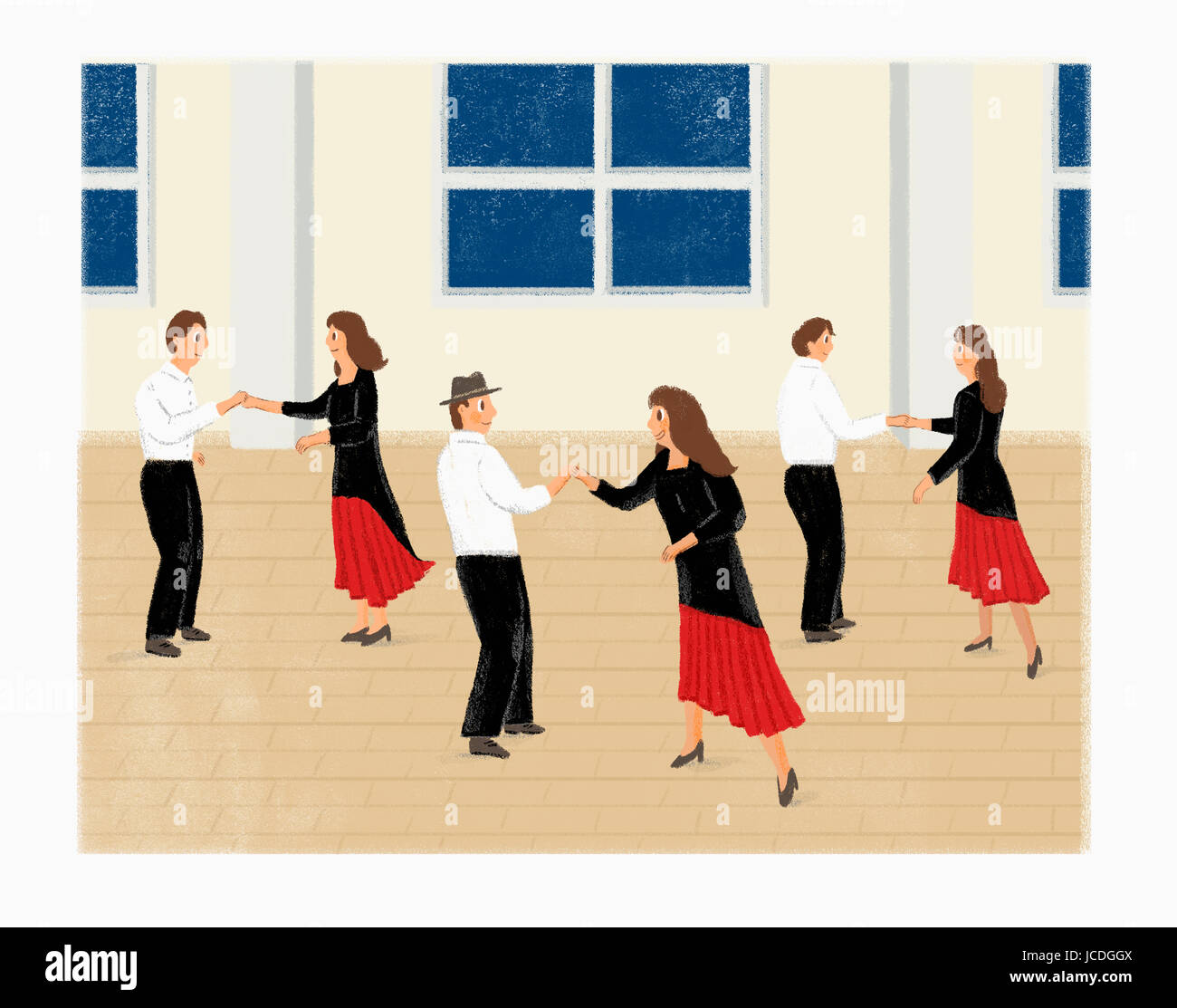 People taking dance class Stock Photo - Alamy