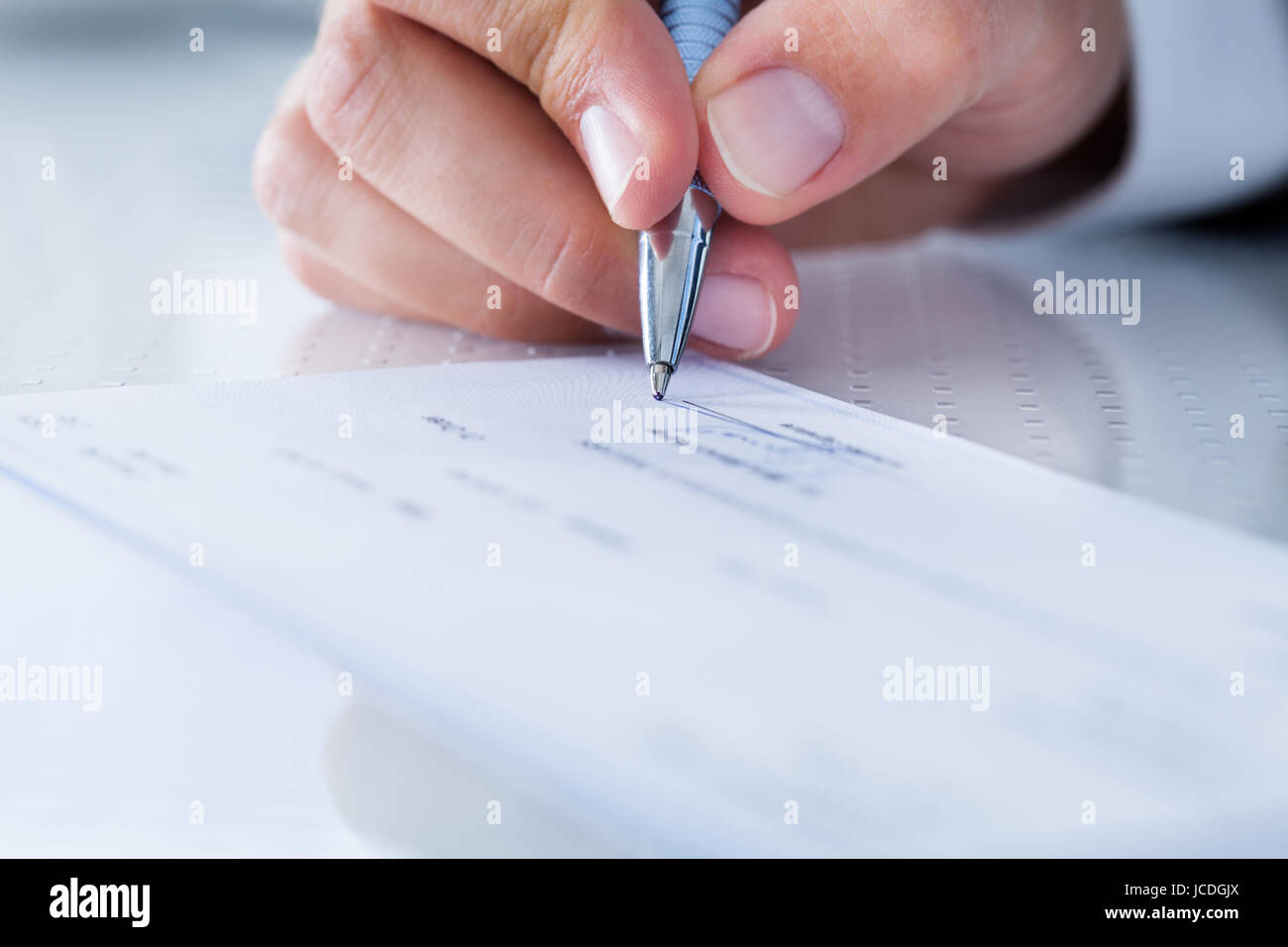 Cashier check bank note hi-res stock photography and images - Alamy