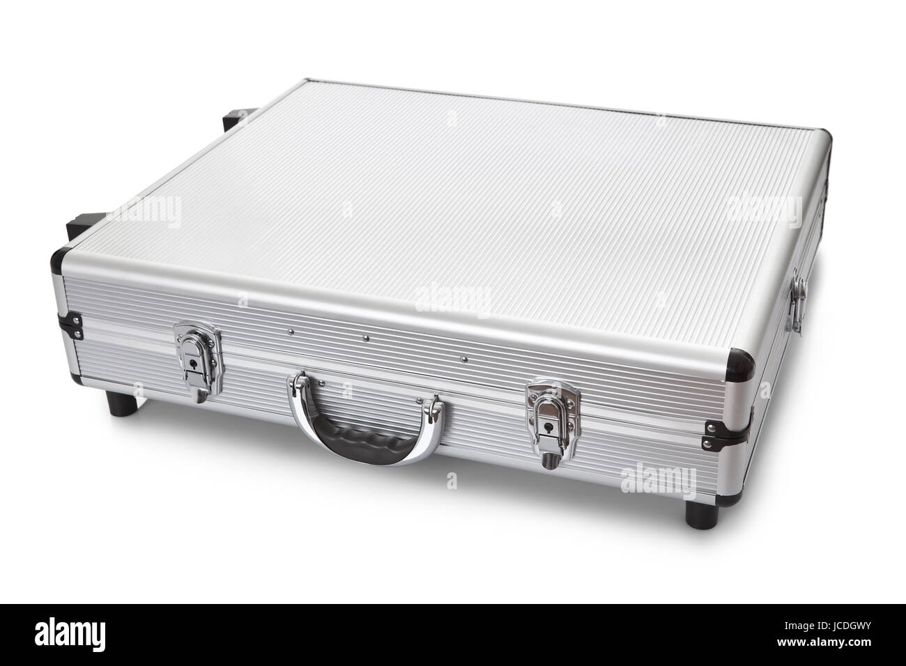 Photos of metal suitcase. Isolated on white Stock Photo - Alamy
