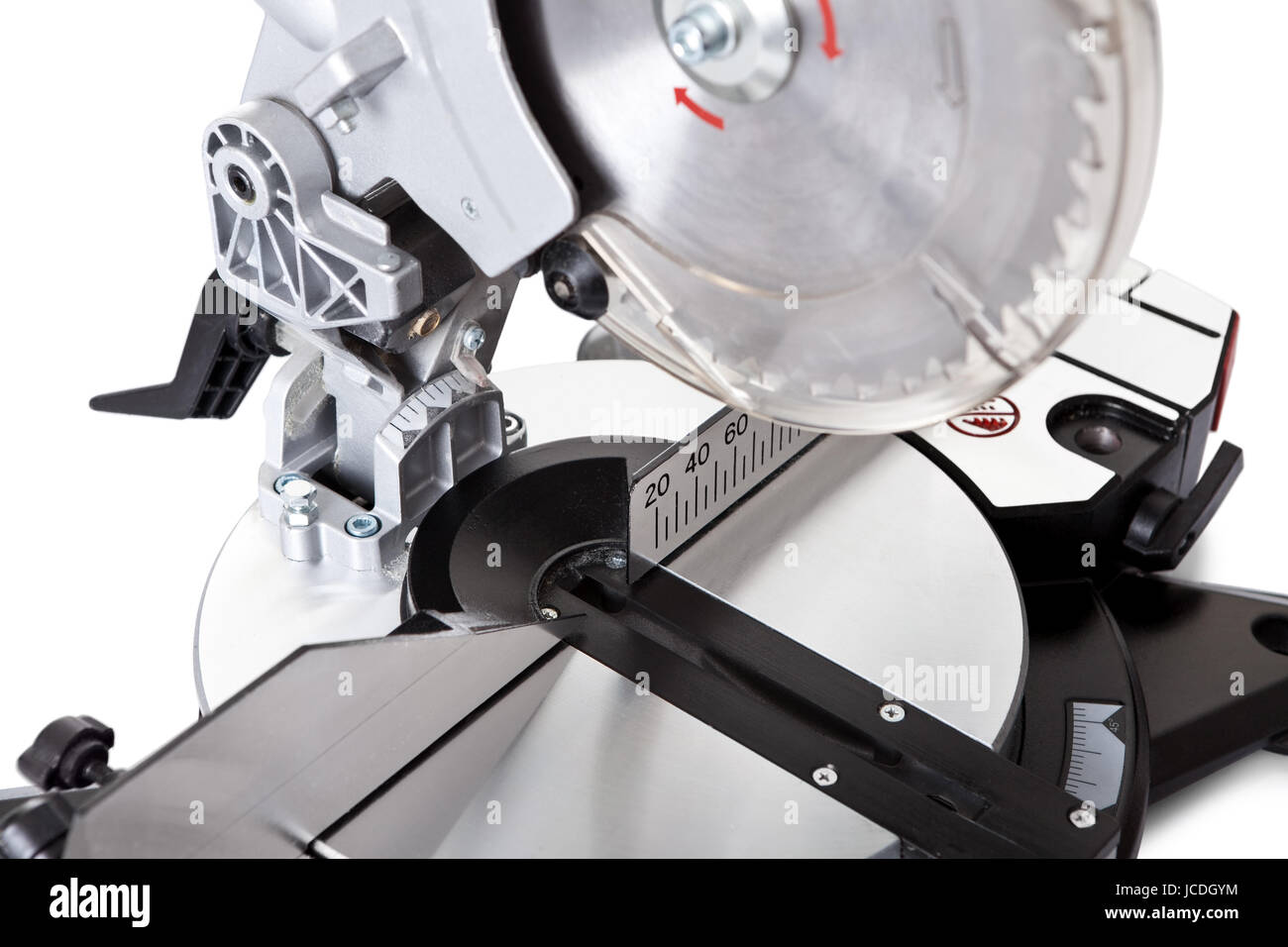 Electrical saw with circular blade for wood. Isolated on white Stock ...