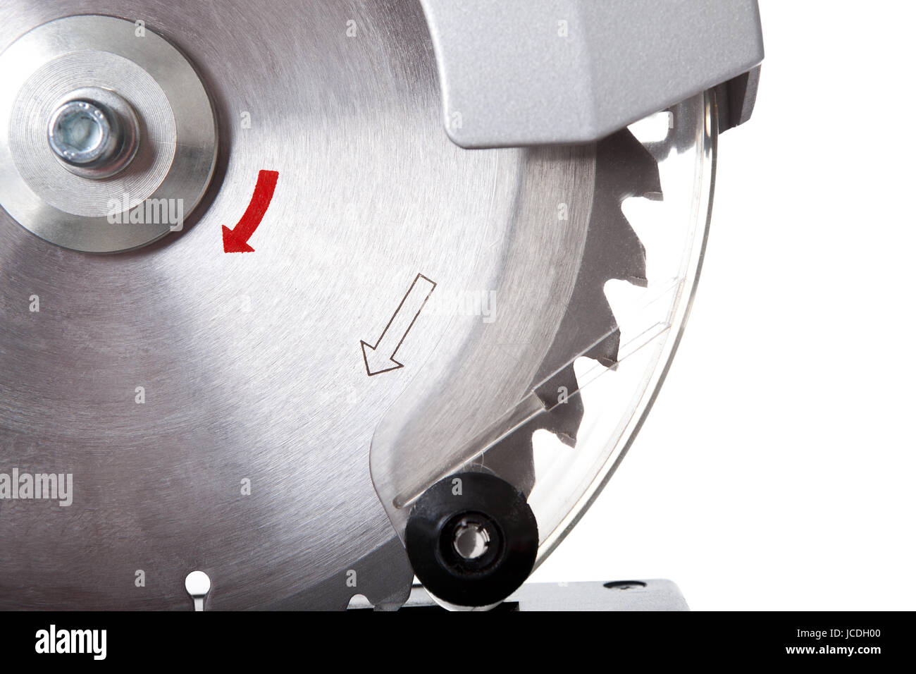 Electrical saw with circular blade for wood. Isolated on white Stock ...