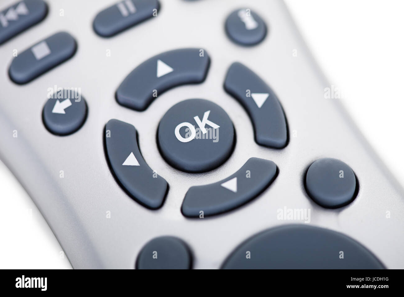 Close-up Of A Remote Control Isolated On White Background Stock Photo ...