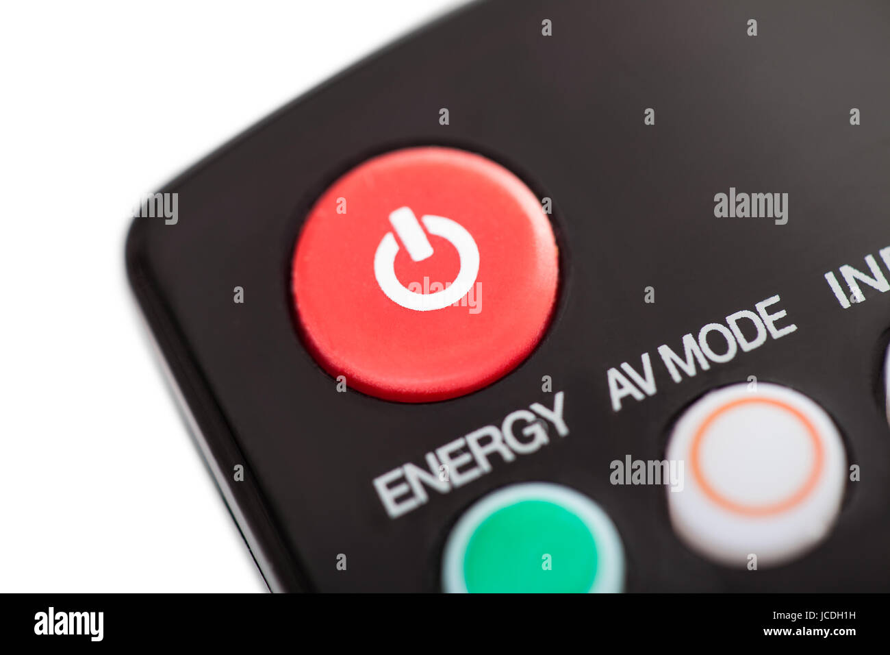 Power Button Of Remote Control. Isolated on white Stock Photo - Alamy