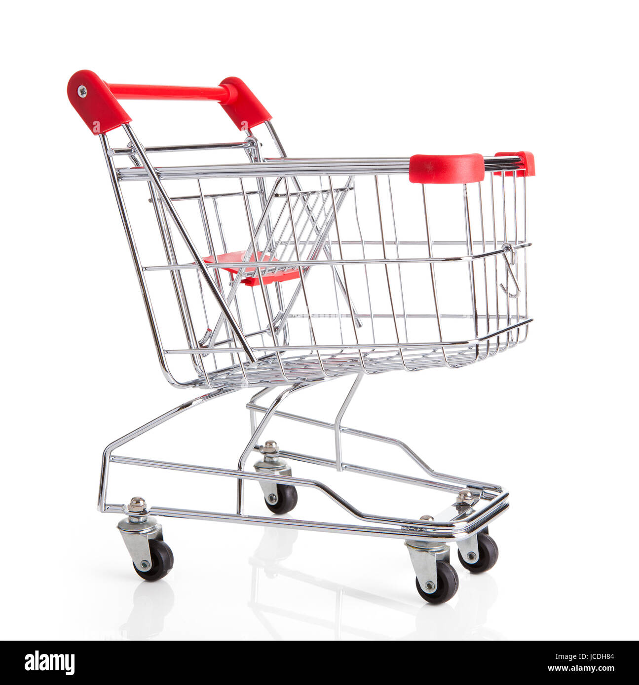Empty Shopping Cart Isolated Over White Background Stock Photo - Alamy