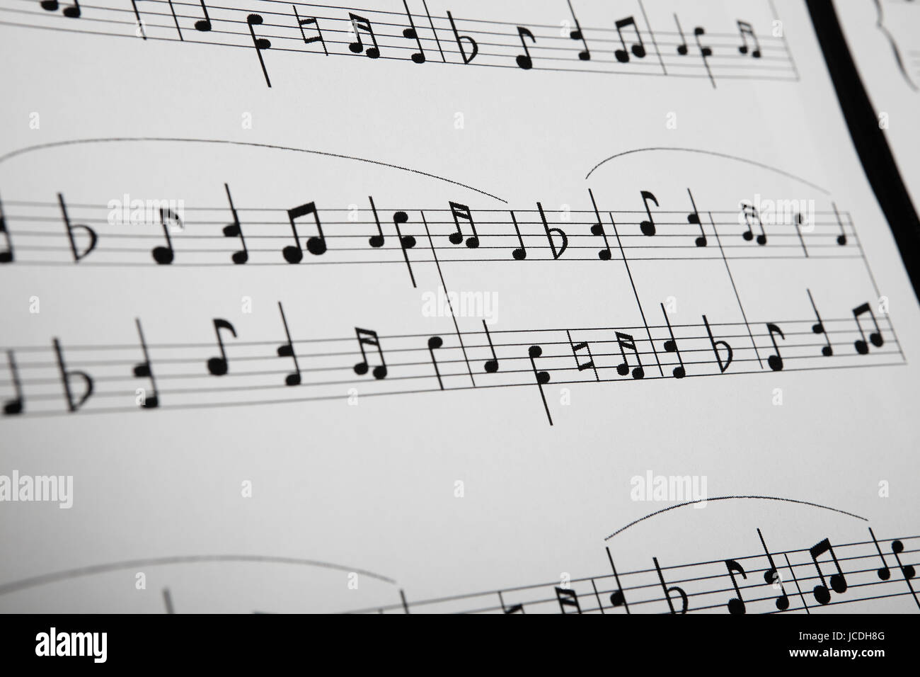 Close-up Of Musical Notes Stock Photo - Alamy