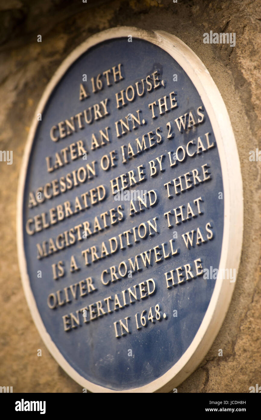 Blue Plaque, Barnard Castle Stock Photo - Alamy
