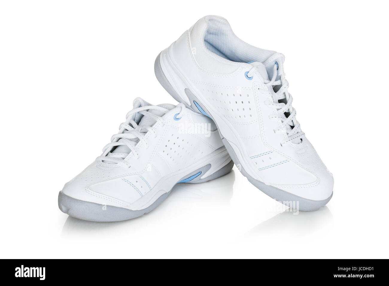 Pair of sport shoes. Isolated on white background Stock Photo - Alamy