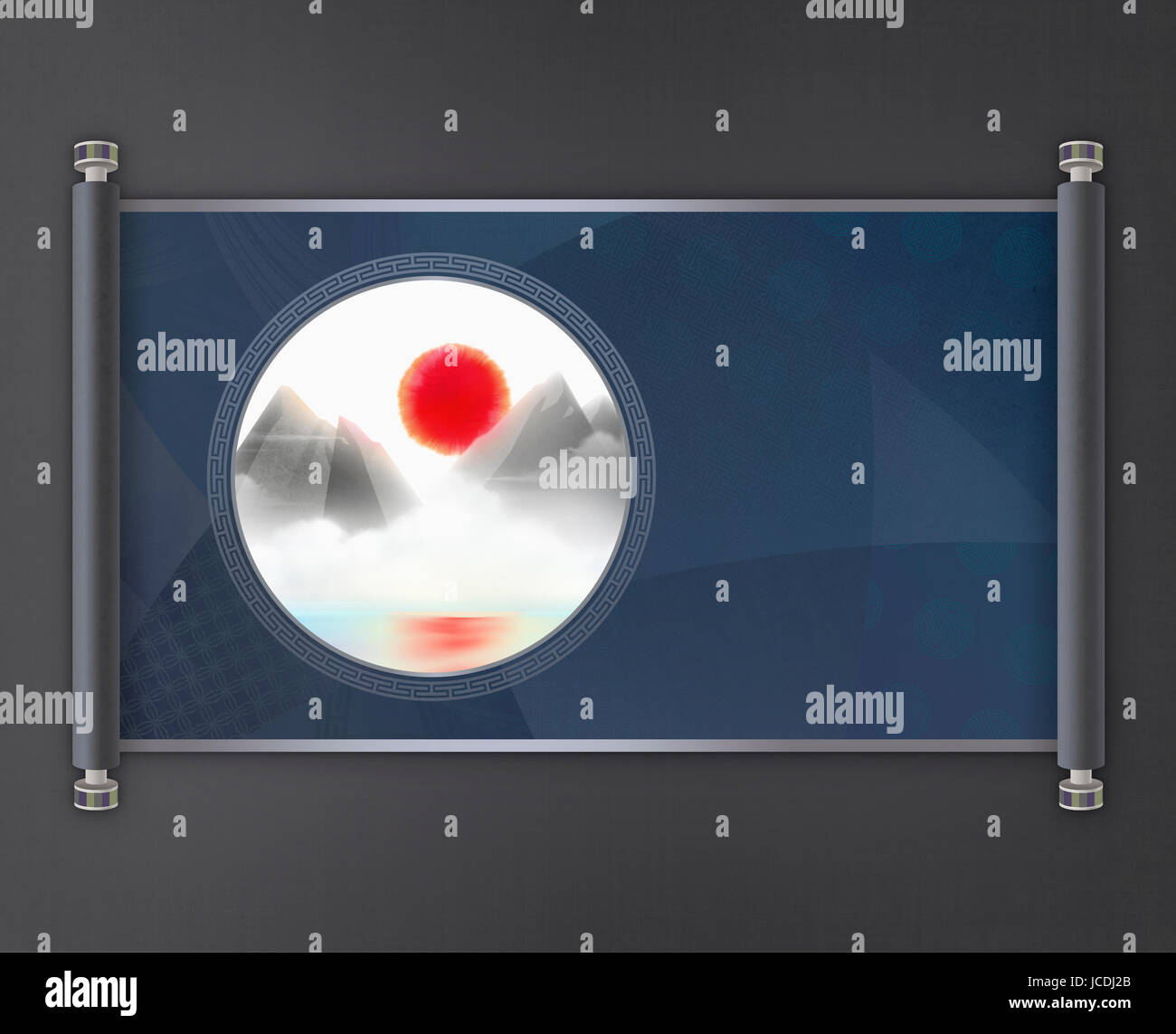 Landscape scroll painting hi-res stock photography and images - Alamy