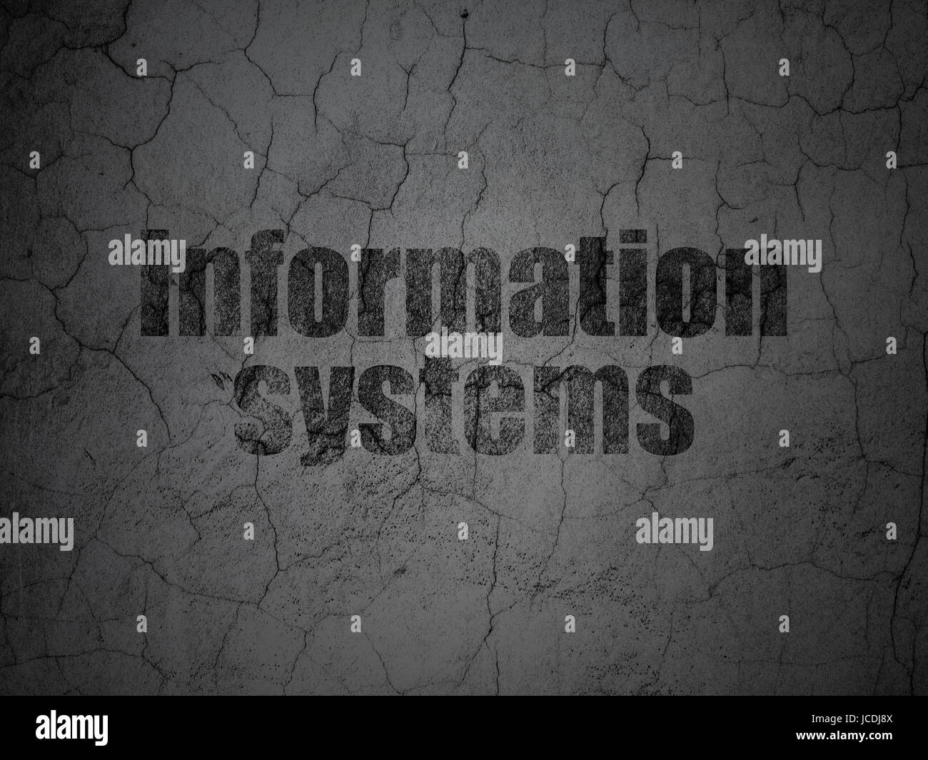 Information concept: Information Systems on grunge wall background ...