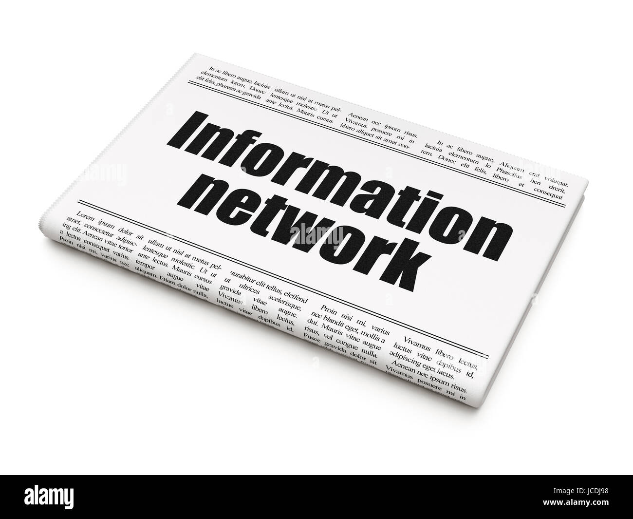 Information concept: newspaper headline Information Network Stock Photo ...