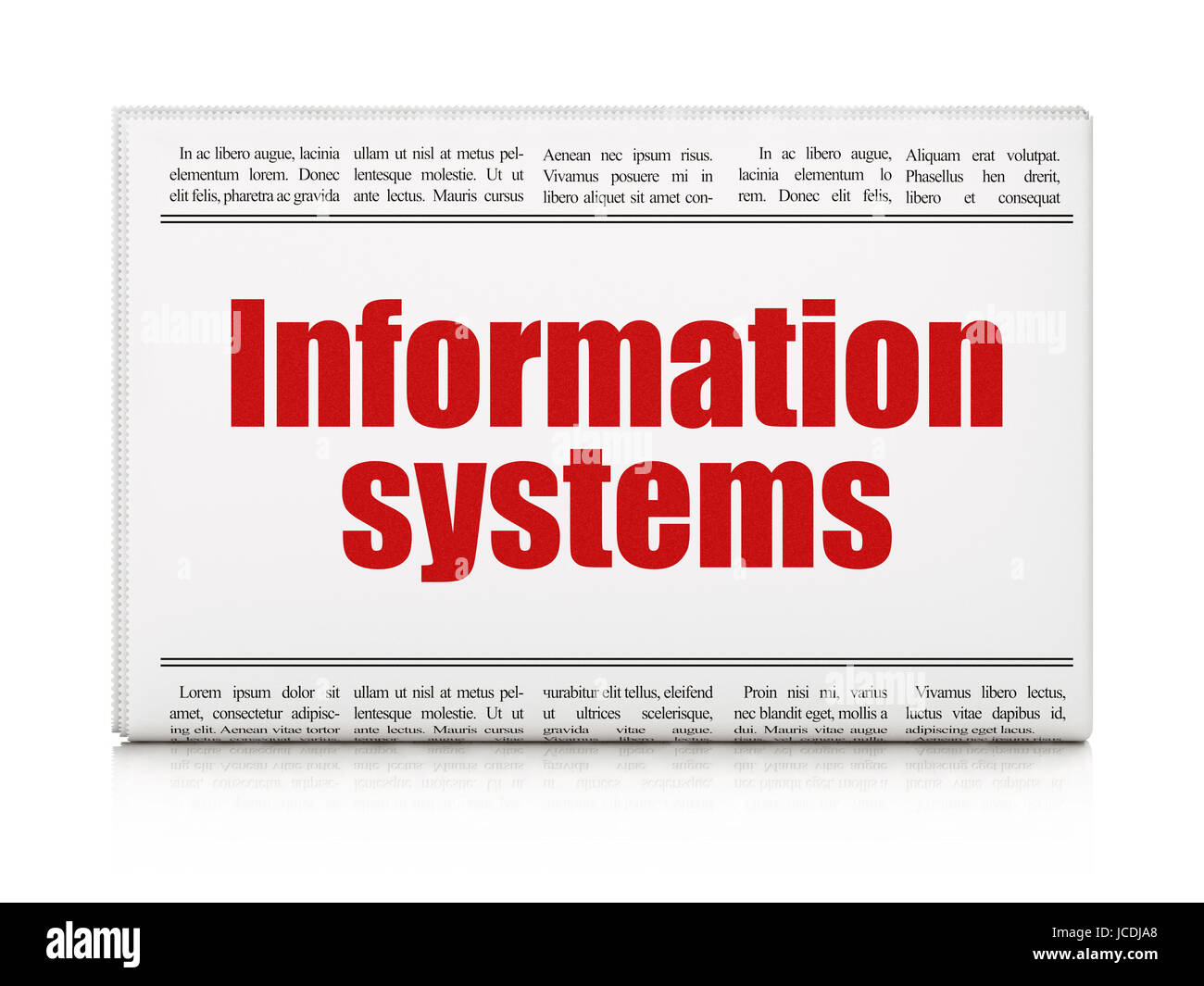 Information concept: newspaper headline Information Systems Stock Photo ...