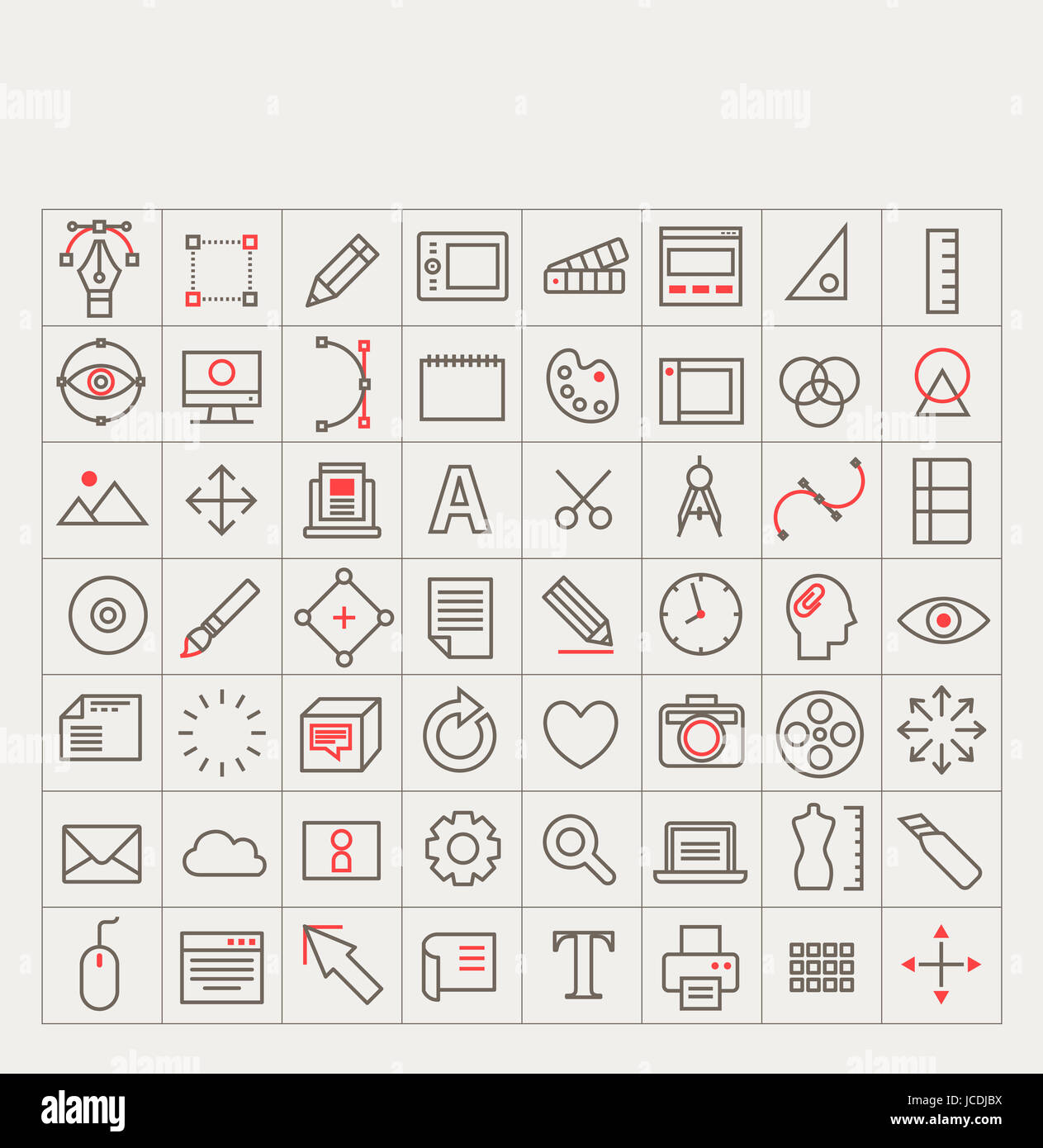 Set of icons related to design Stock Photo - Alamy