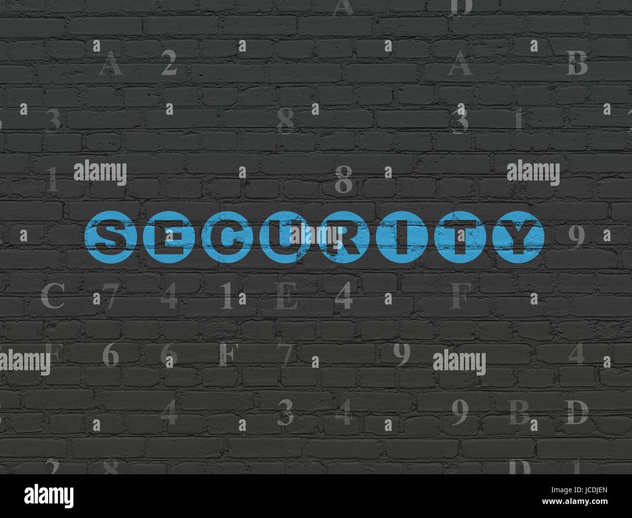Safety concept: Security on wall background Stock Photo - Alamy