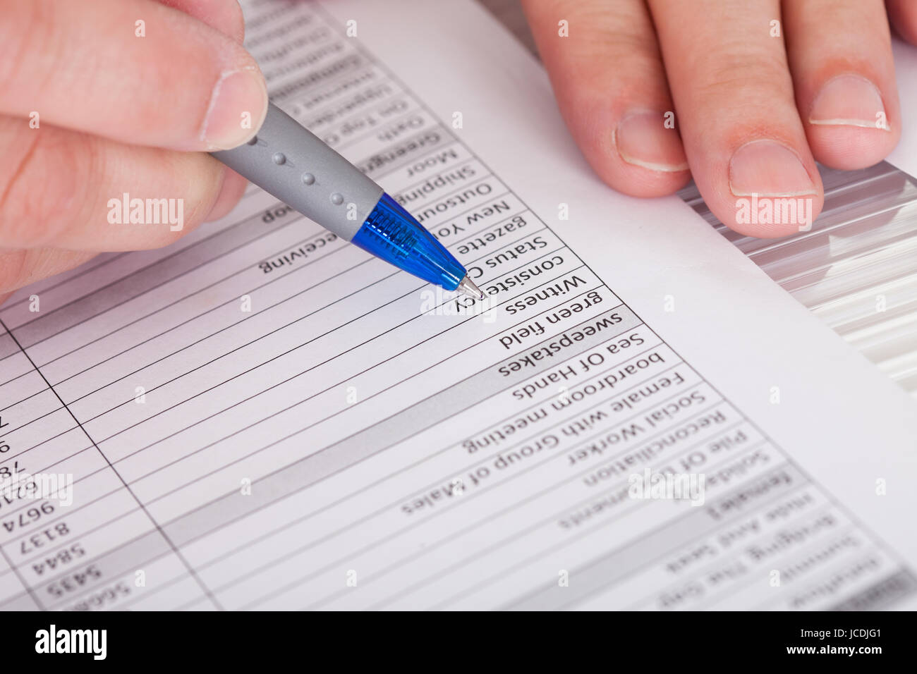 Close-up Photo Of Person Filling Application Form Stock Photo - Alamy