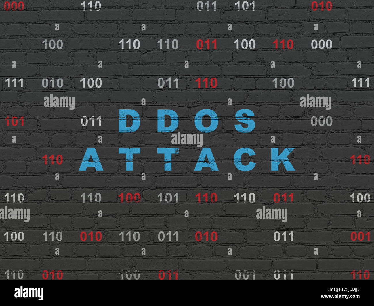 Protection concept: DDOS Attack on wall background Stock Photo - Alamy