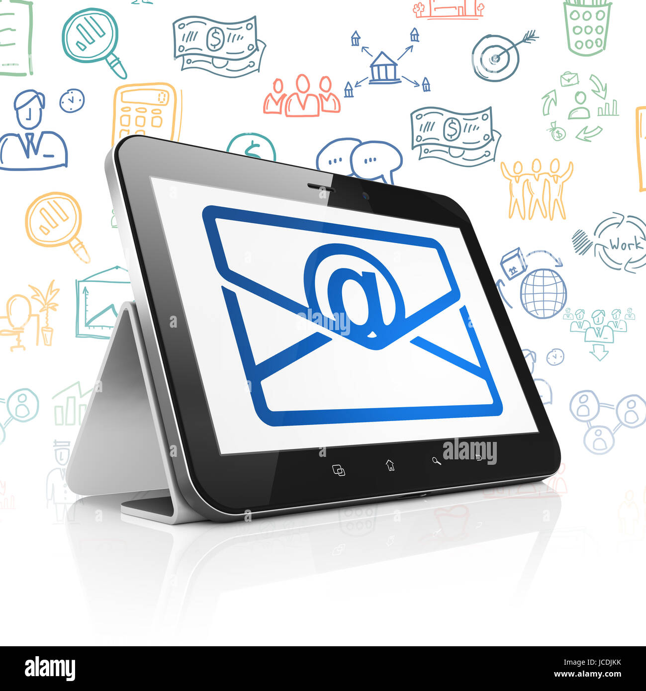 Business concept: Tablet Computer with Email on display Stock Photo - Alamy