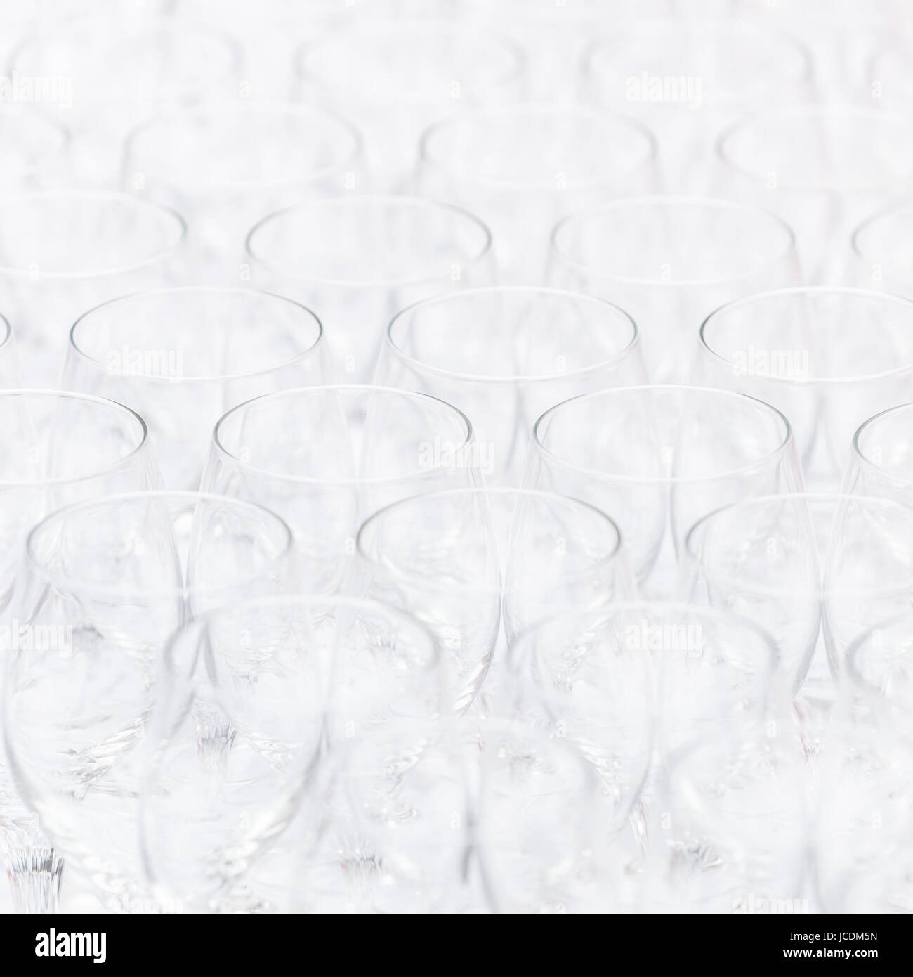 Background pattern of empty christal glasses. Banquet event Stock Photo ...
