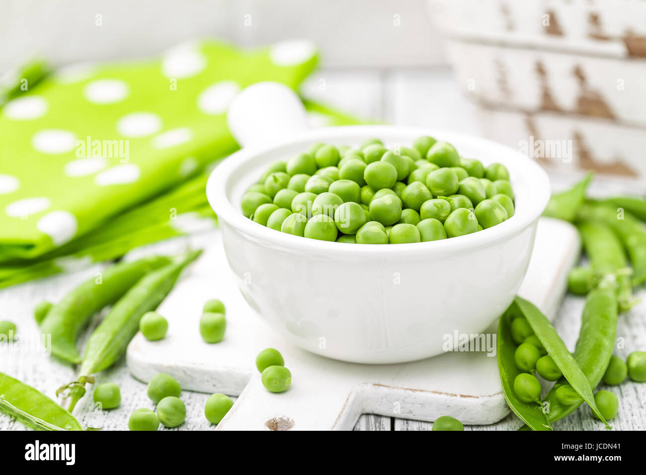 Fresh green peas Stock Photo - Alamy