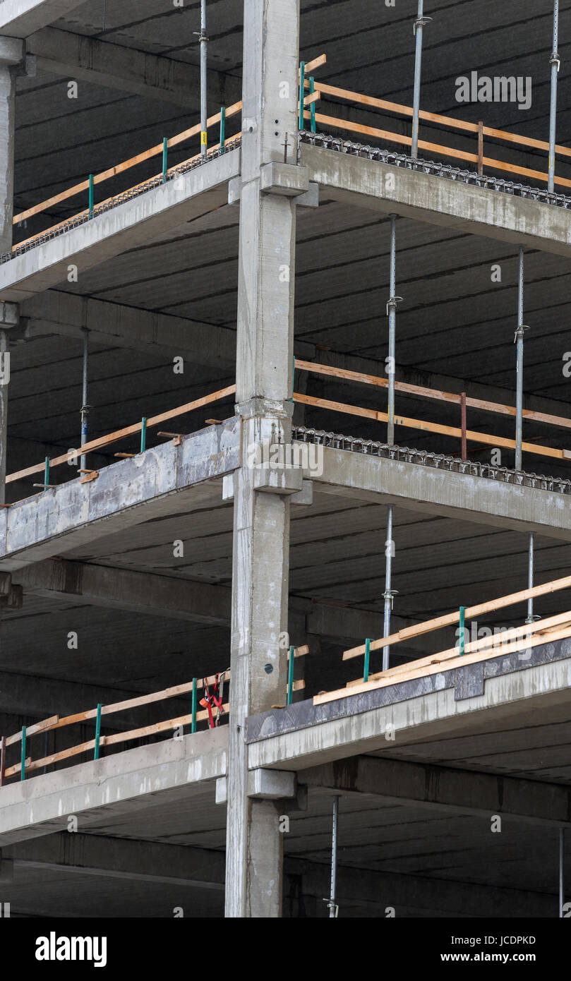 Large construction site with scaffolding building Stock Photo - Alamy