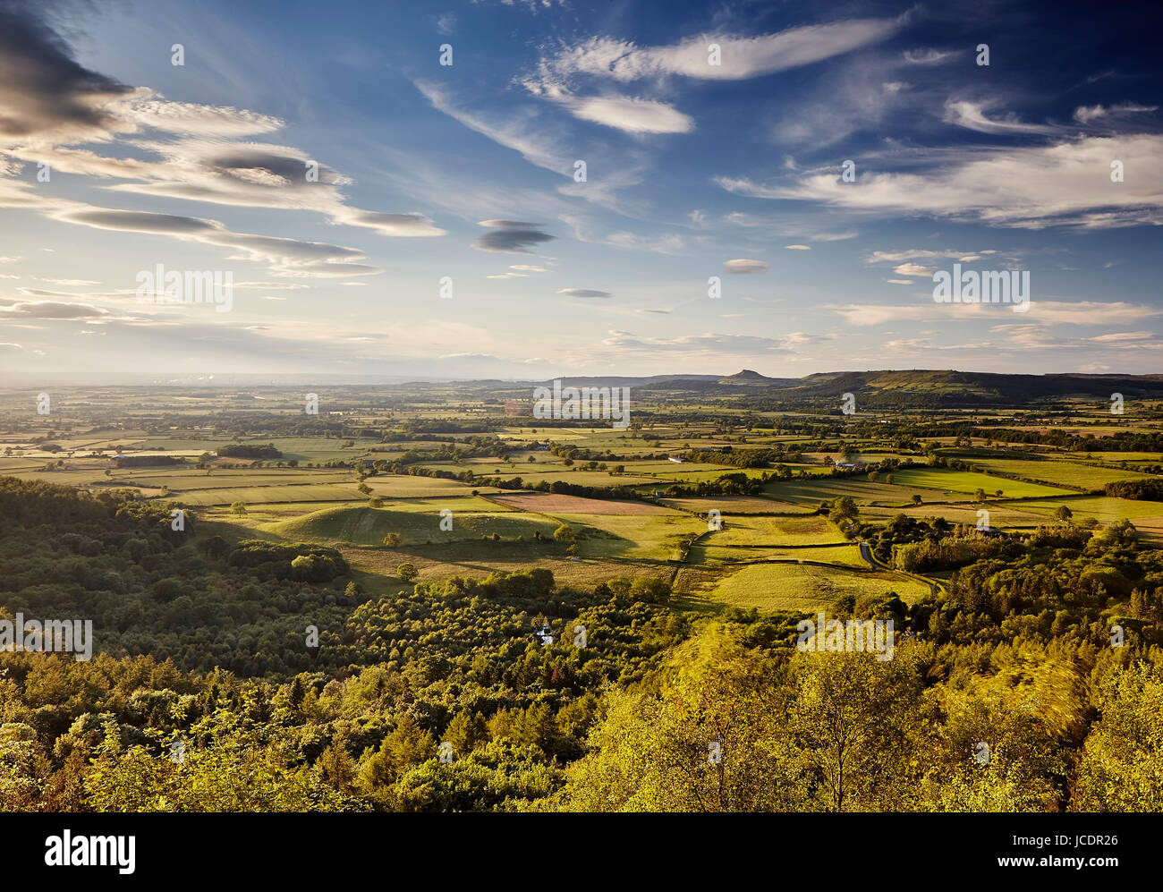 Vista of North Yorkshire from the Cleveland Way. All rights reserved ...