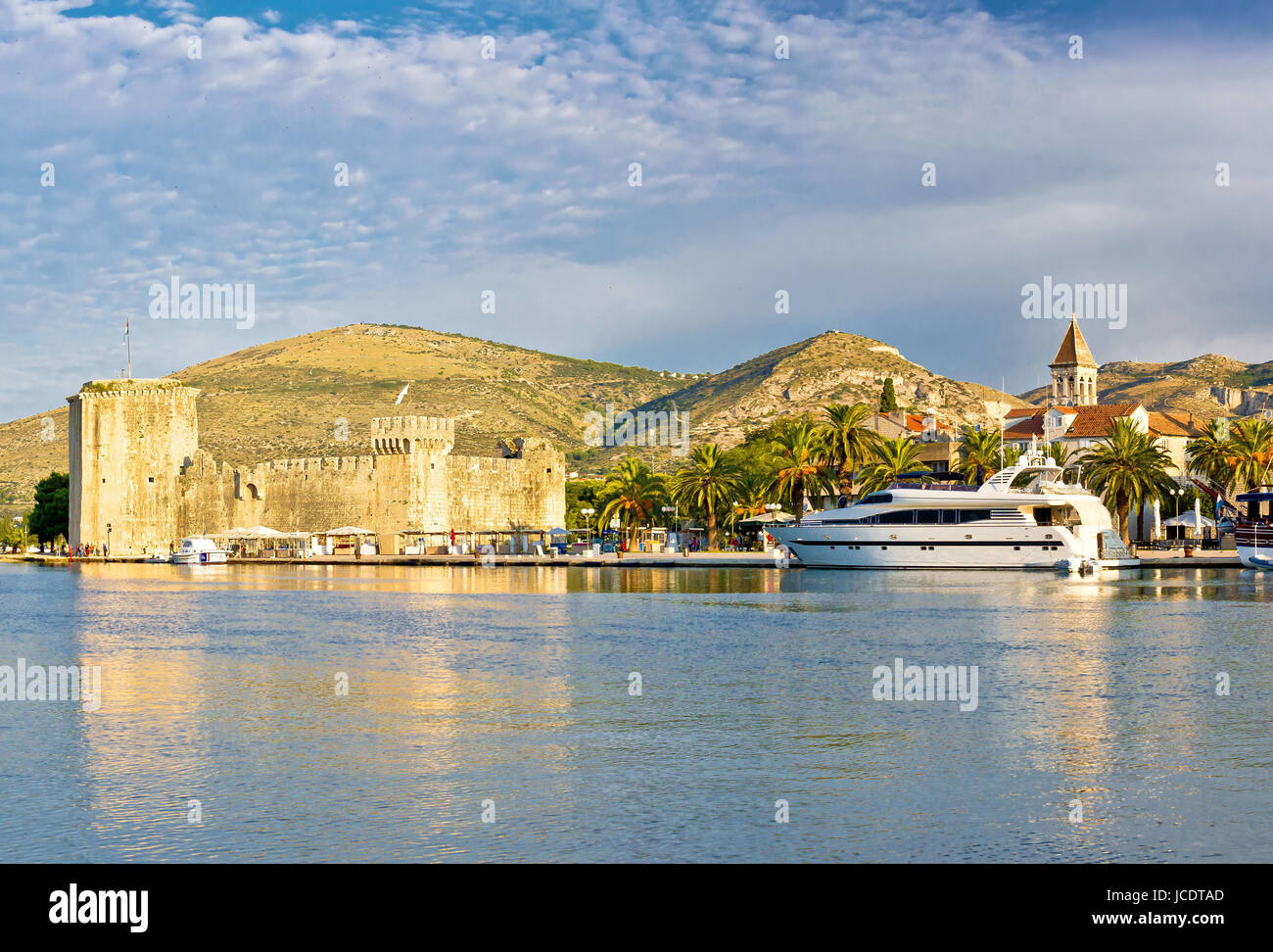 Town of Trogir old citadel and waterfront view, UNESCO world heritage ...