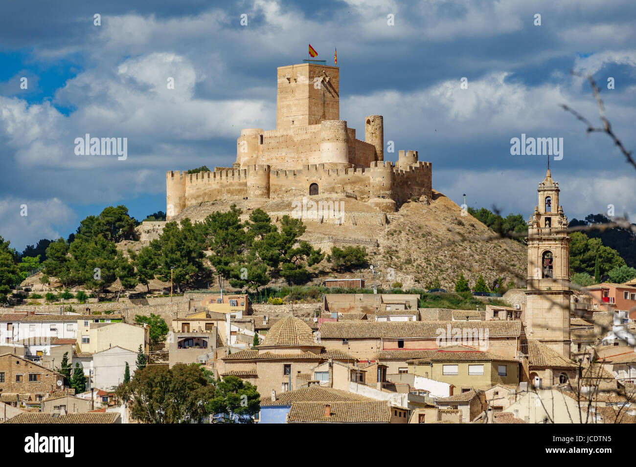 Top of the hill with Biar castle in Alicante, Spain Stock Photo - Alamy