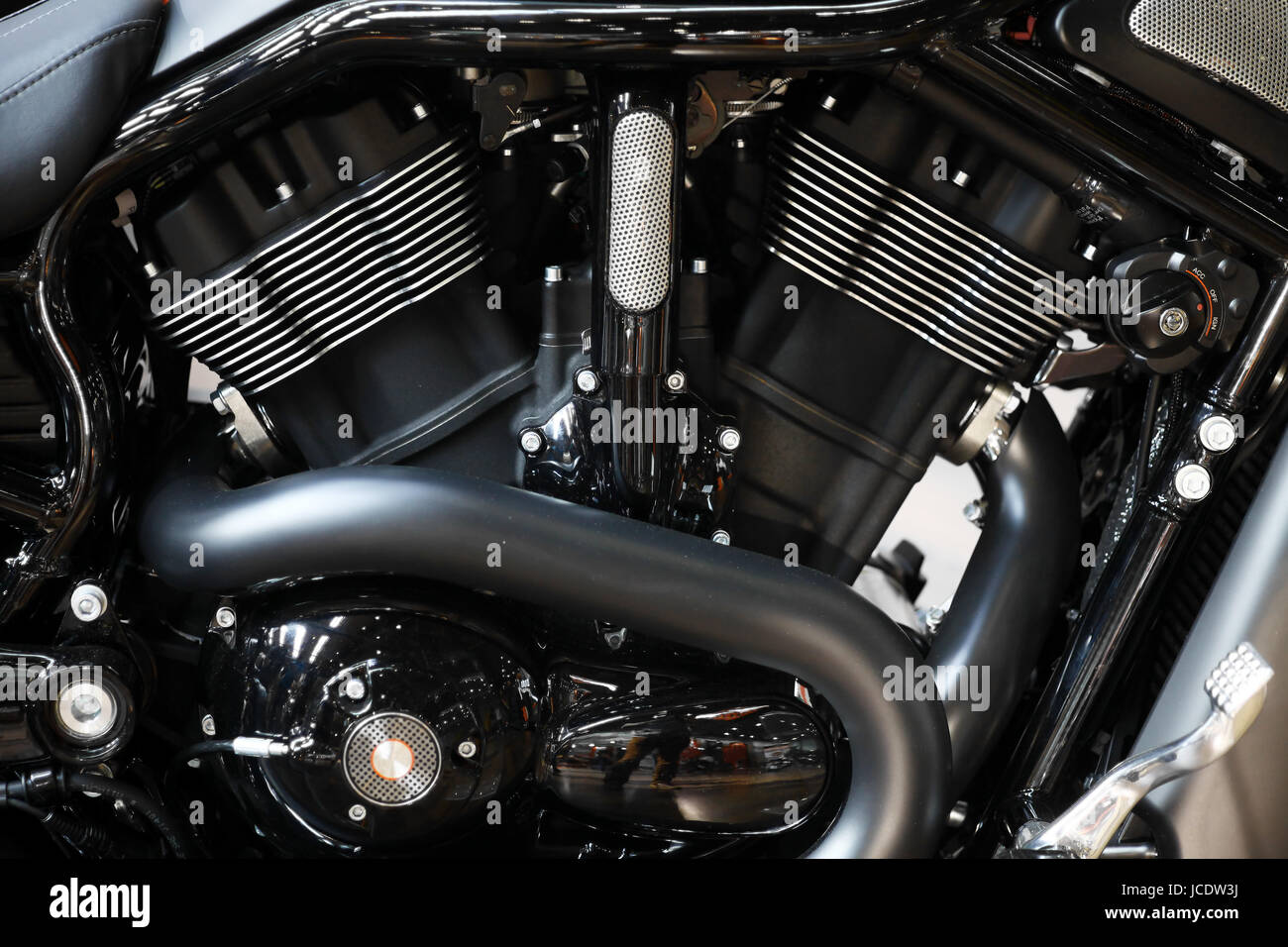 Close-up shot with the engine of a motorcycle Stock Photo - Alamy
