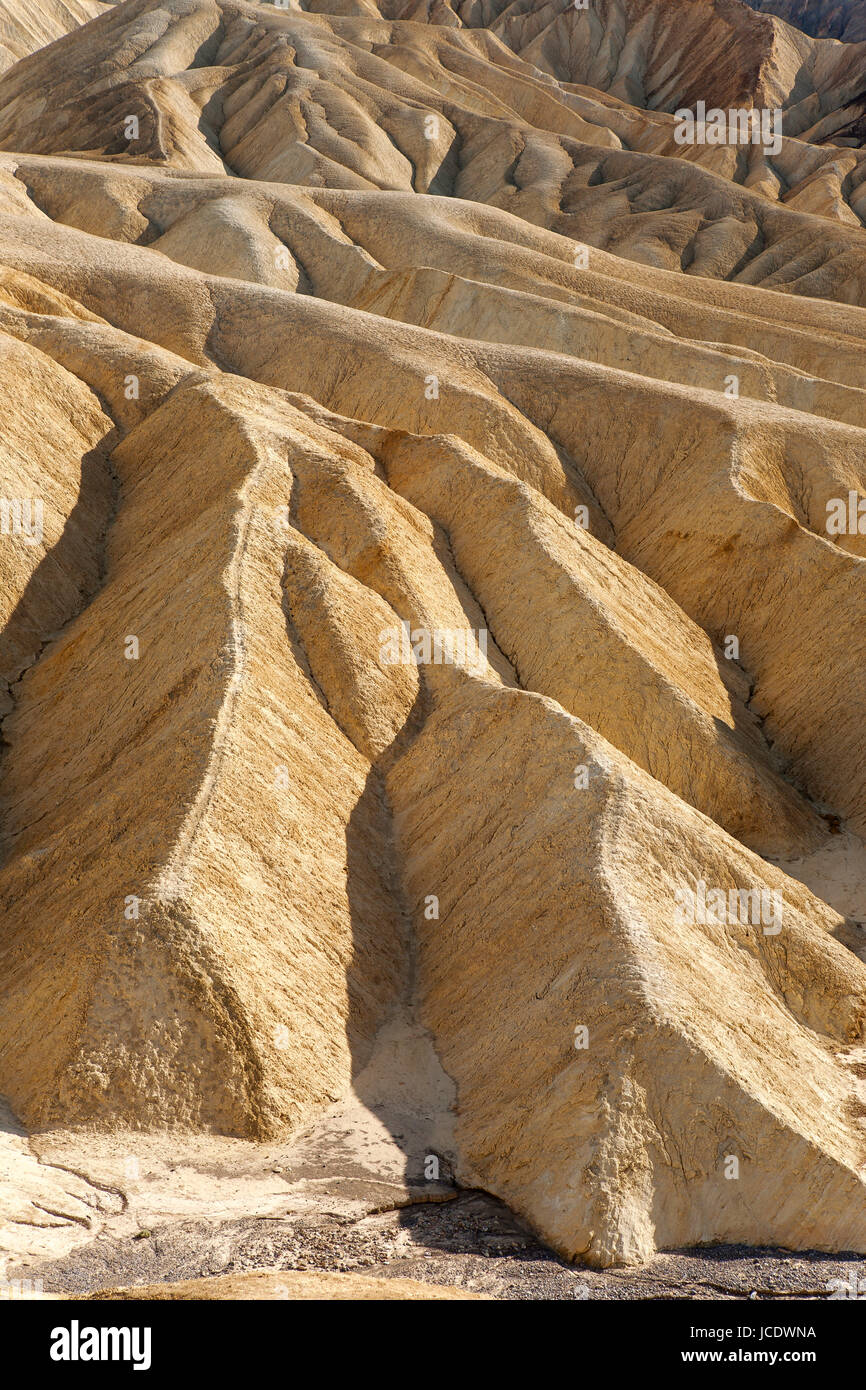 badlands geological formations in Death Valley, California Stock Photo ...
