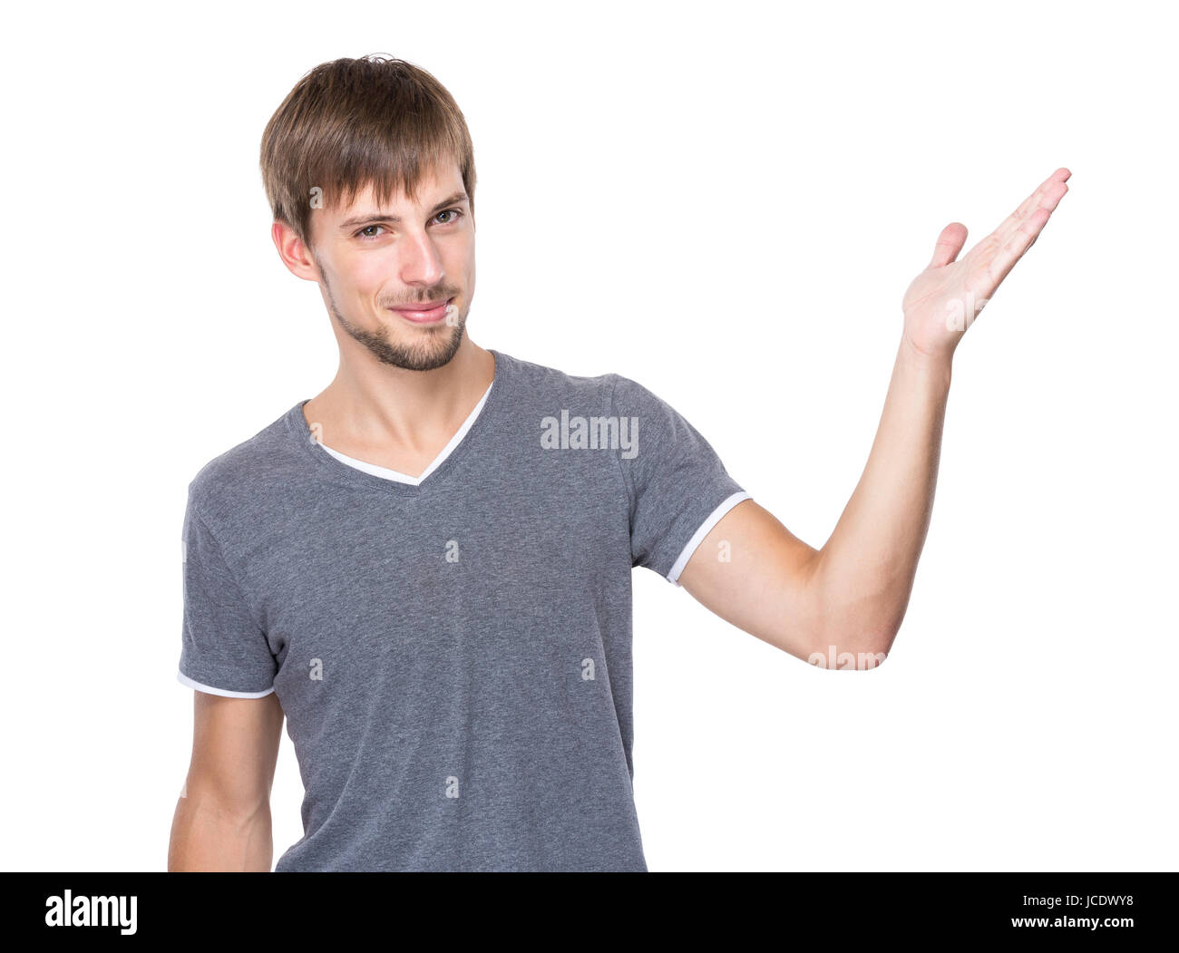 Man hand show with blank sign Stock Photo - Alamy