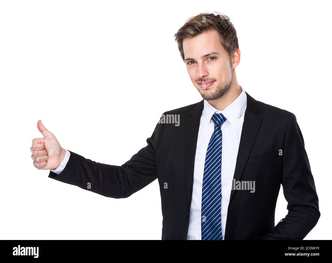 Businessman thumb up Stock Photo - Alamy