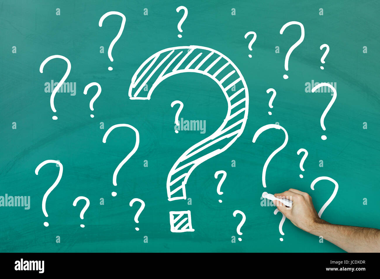 Big questions blackboard hi-res stock photography and images - Alamy