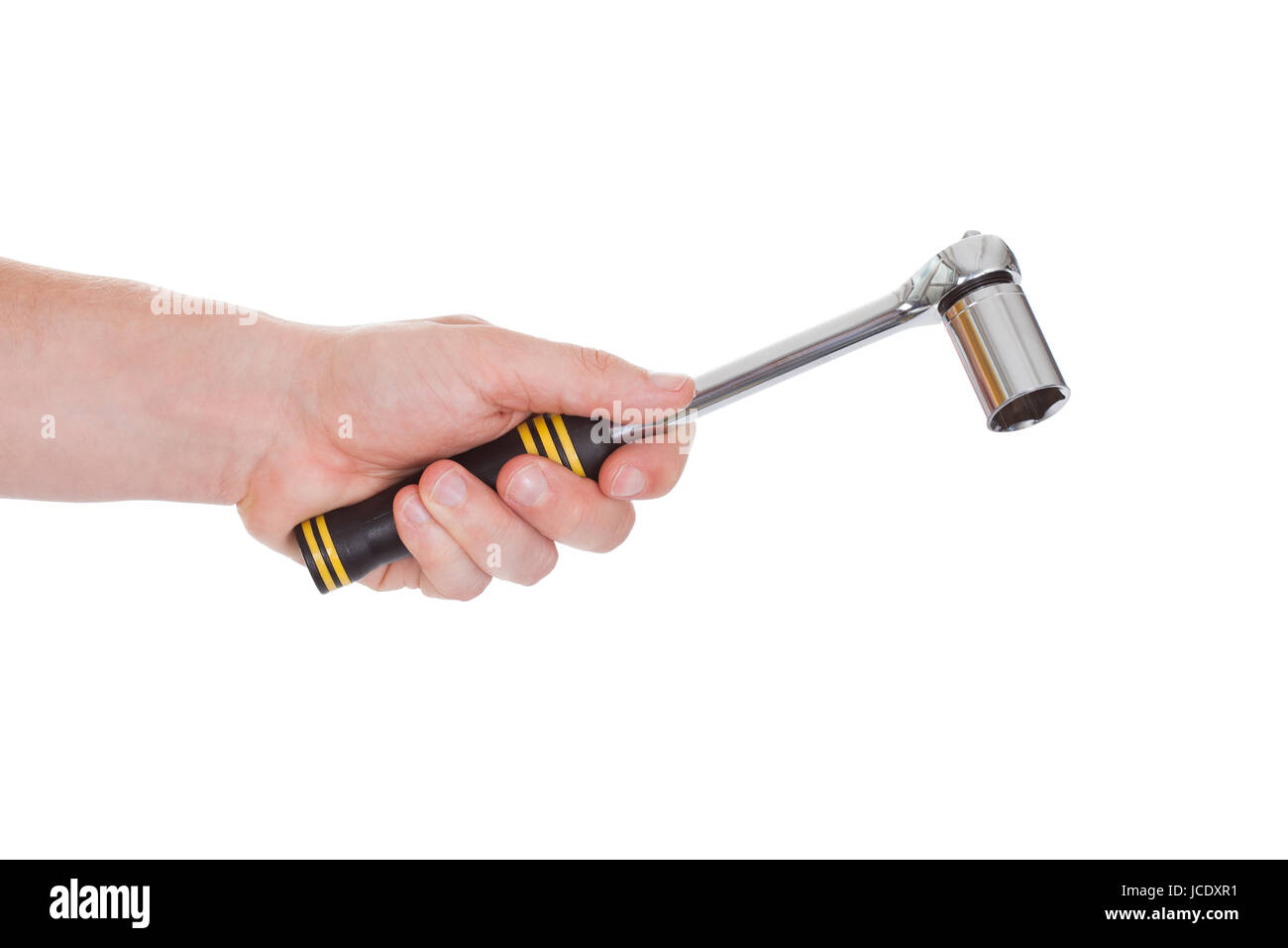Hand holding ratchet wrench hi-res stock photography and images - Alamy