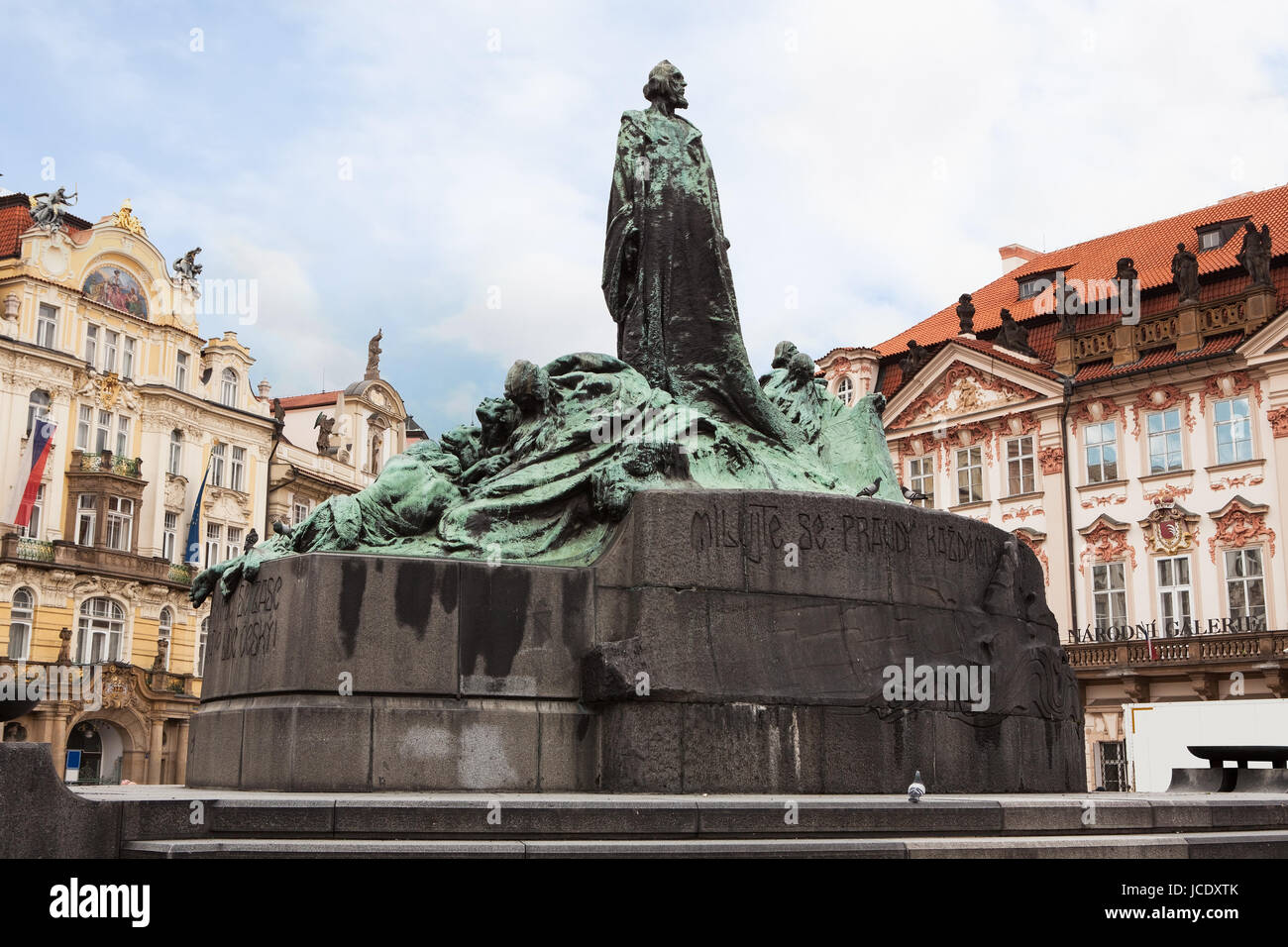 Jan Hus Statue, Old Town Square, Prague, Czech Republic Stock Photo - Alamy