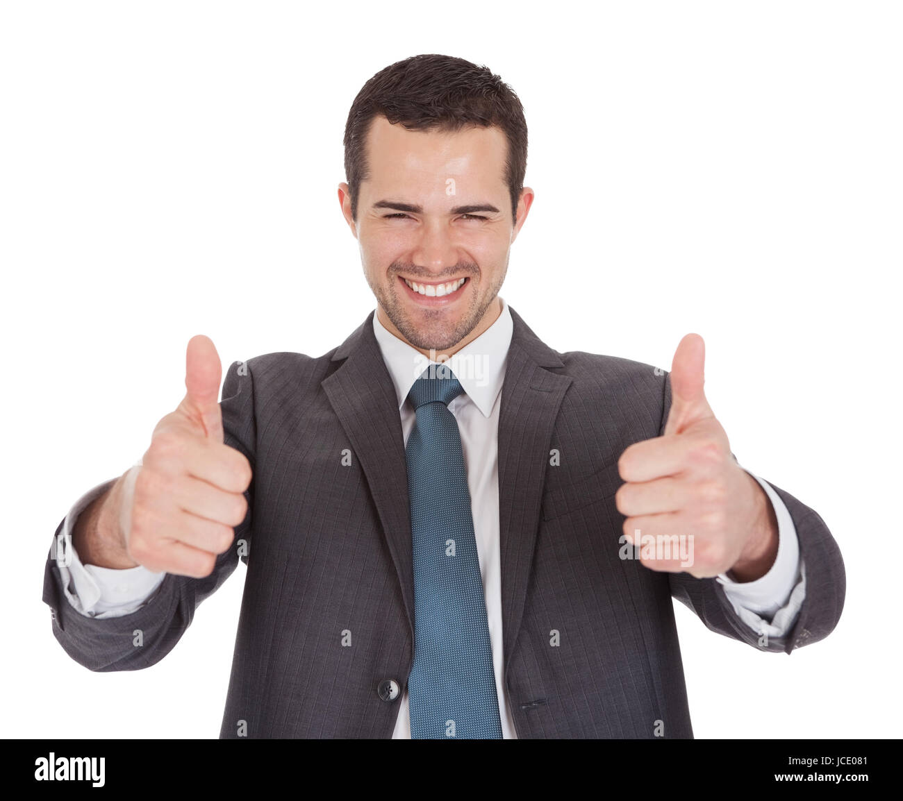 Portrait of successful businessman. Isolated on white Stock Photo - Alamy