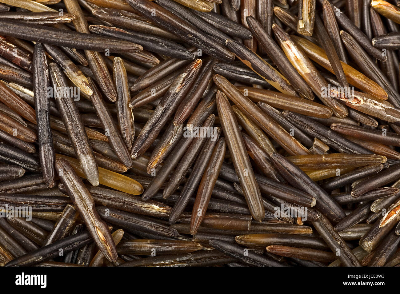 pile of raw wild rice macro background Stock Photo - Alamy