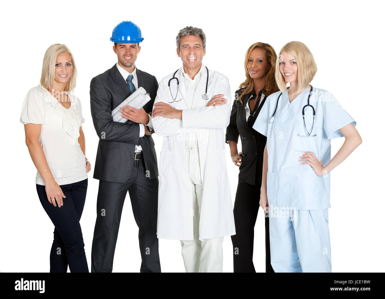 Business People Different Professions Standing High Resolution Stock ...