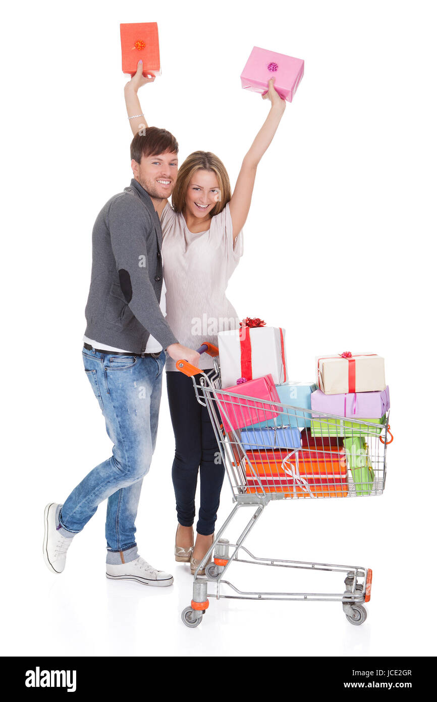 Joyful family friends celebrate Cut Out Stock Images & Pictures - Alamy