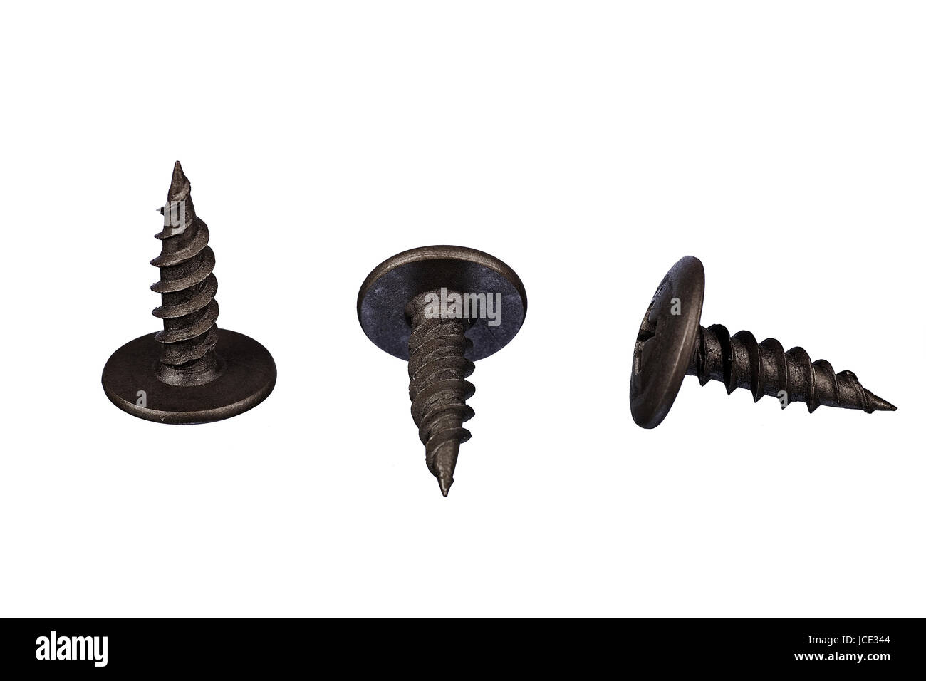 steel framing wafer screws isolated on white background Stock Photo - Alamy