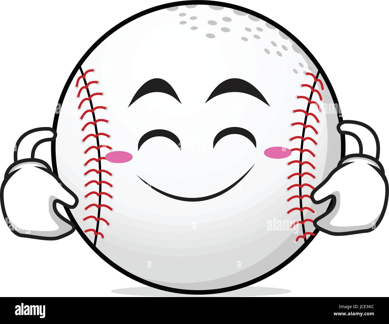 Cute smile baseball cartoon character Stock Vector Image & Art - Alamy