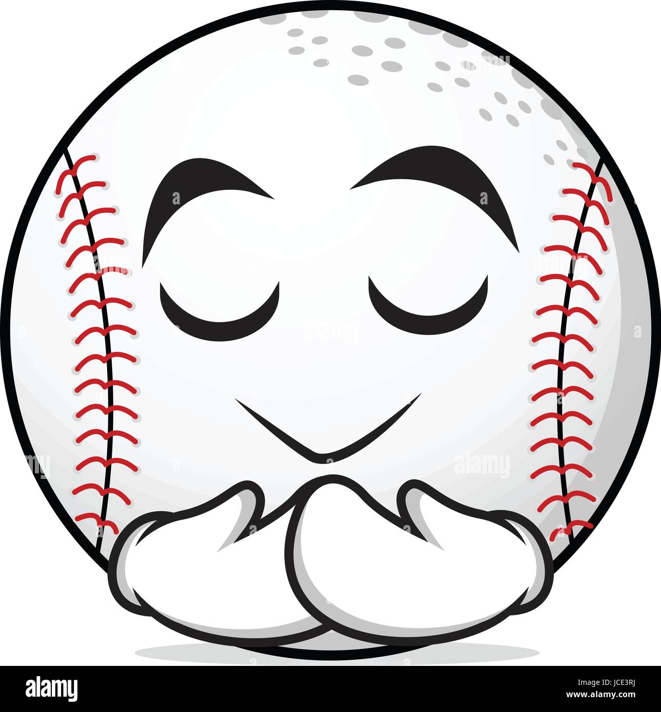 Praying baseball cartoon character Stock Vector Image & Art - Alamy