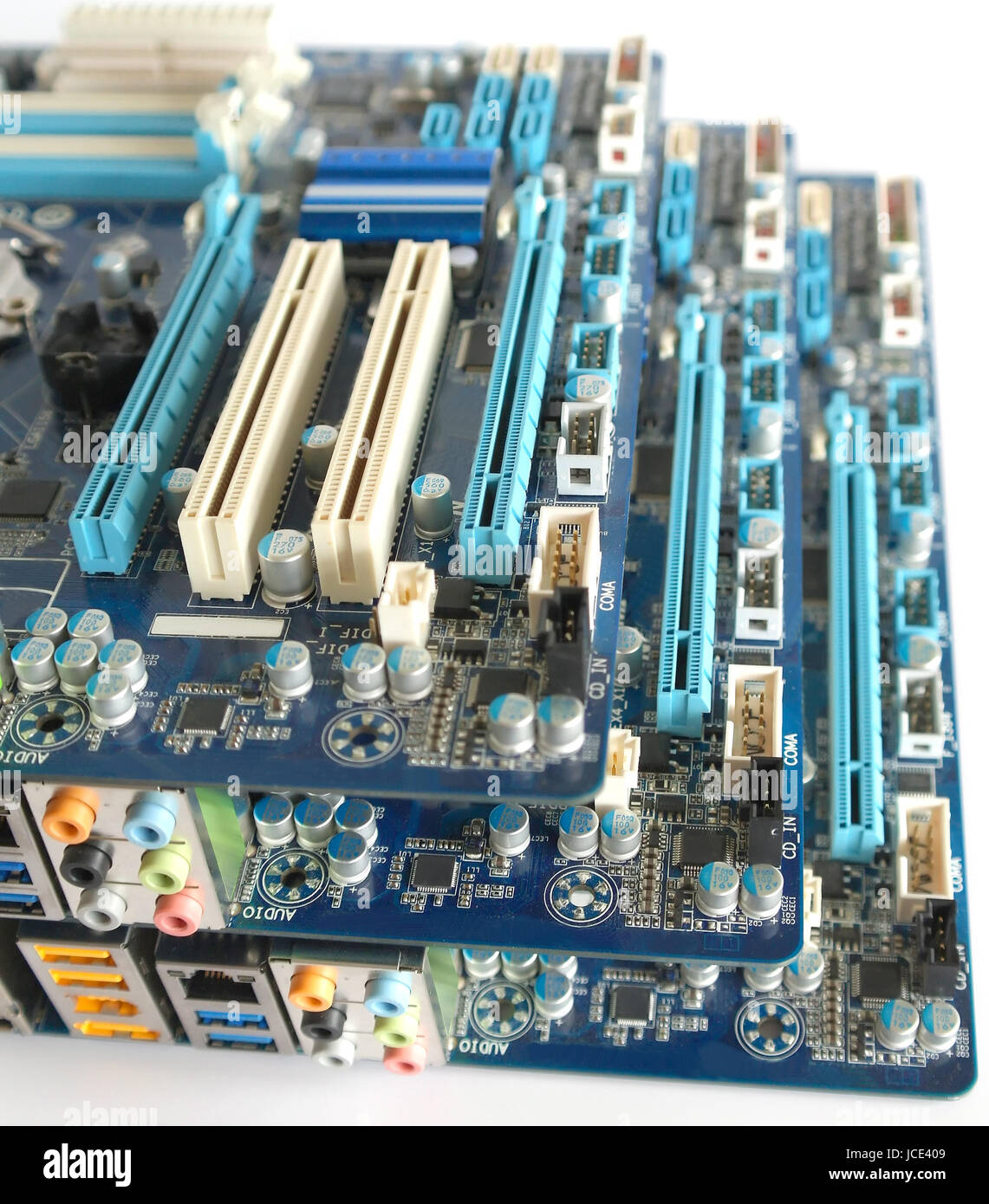 Three computer main boards. Shallow DOF Stock Photo - Alamy