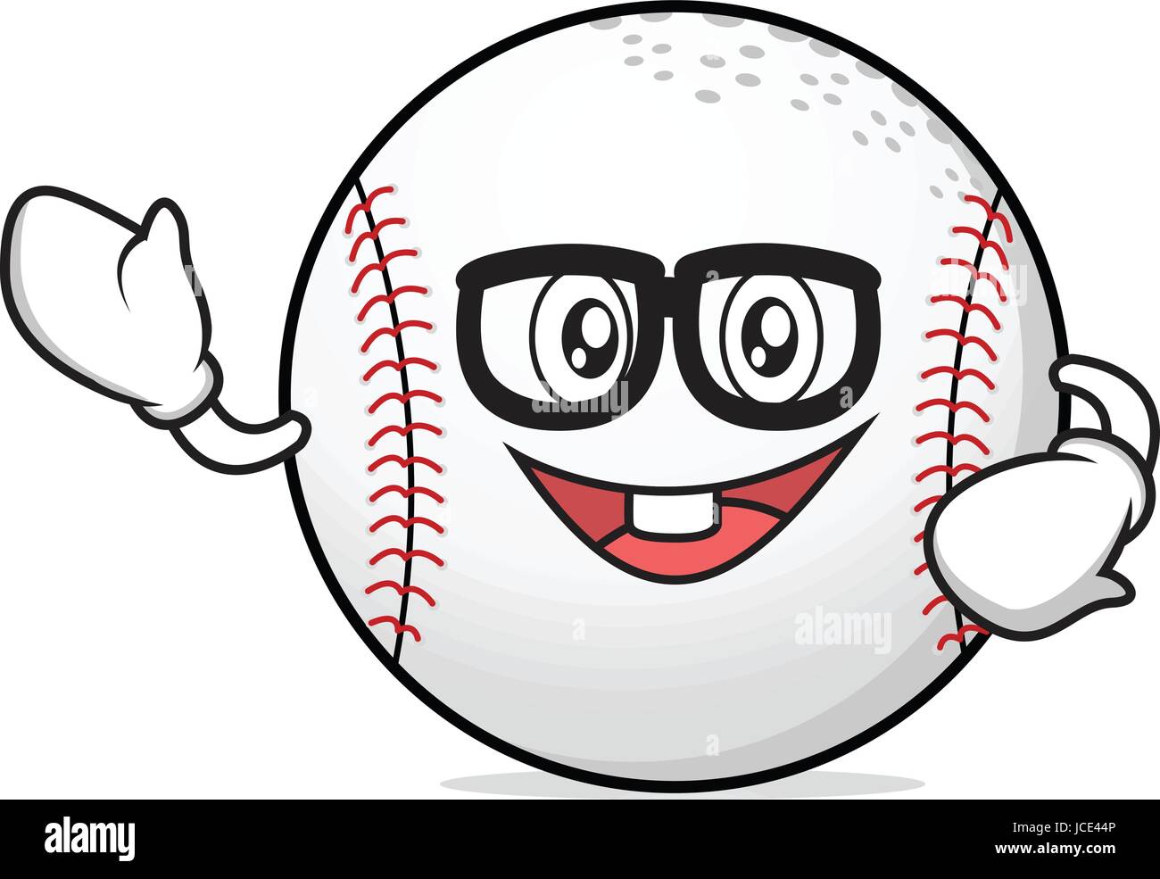 Geek baseball cartoon character collection Stock Vector Image & Art - Alamy