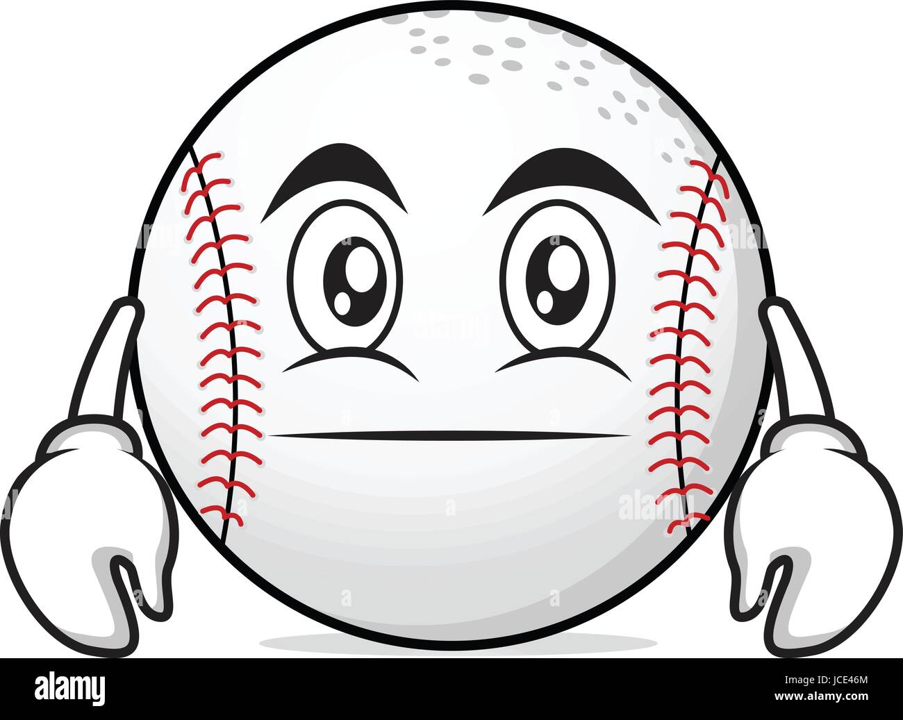 Neutral face baseball cartoon character Stock Vector Image & Art - Alamy