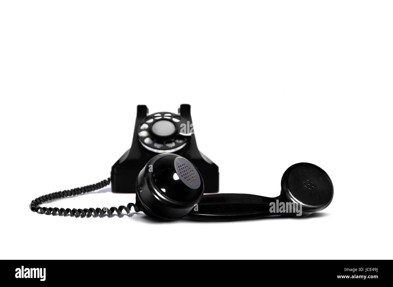 Retro Telephone Receiver Stock Photo - Alamy